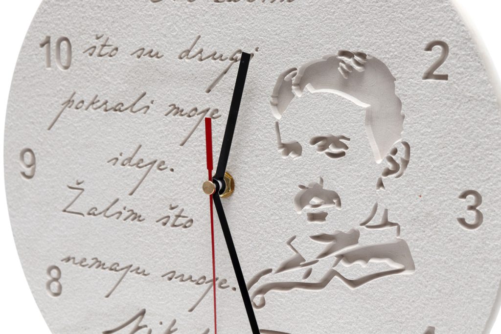 Nikola Tesla Wall Clock - I don't care (CRO version) - Nikola Tesla ...