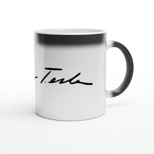 Premium Magic Mug Nikola Tesla Signature - Nikola Tesla Legend Store