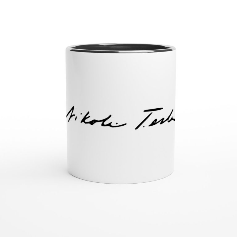 Premium Mug Nikola Tesla Signature - Nikola Tesla Legend Store