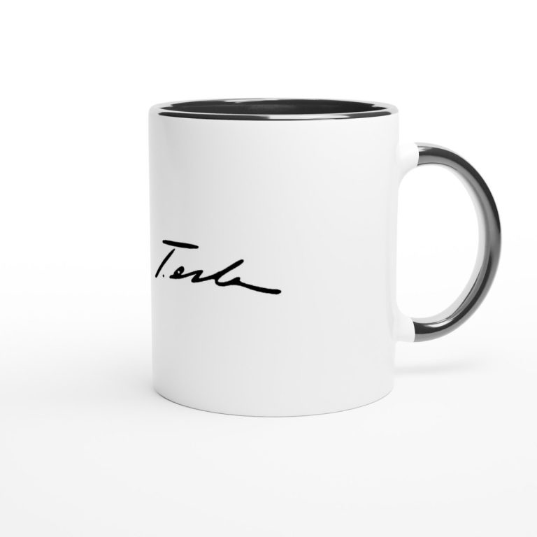 Premium Mug Nikola Tesla Signature - Nikola Tesla Legend Store