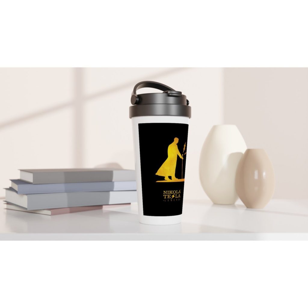 Premium Inox Mug Golden Tesla - Nikola Tesla Legend Store