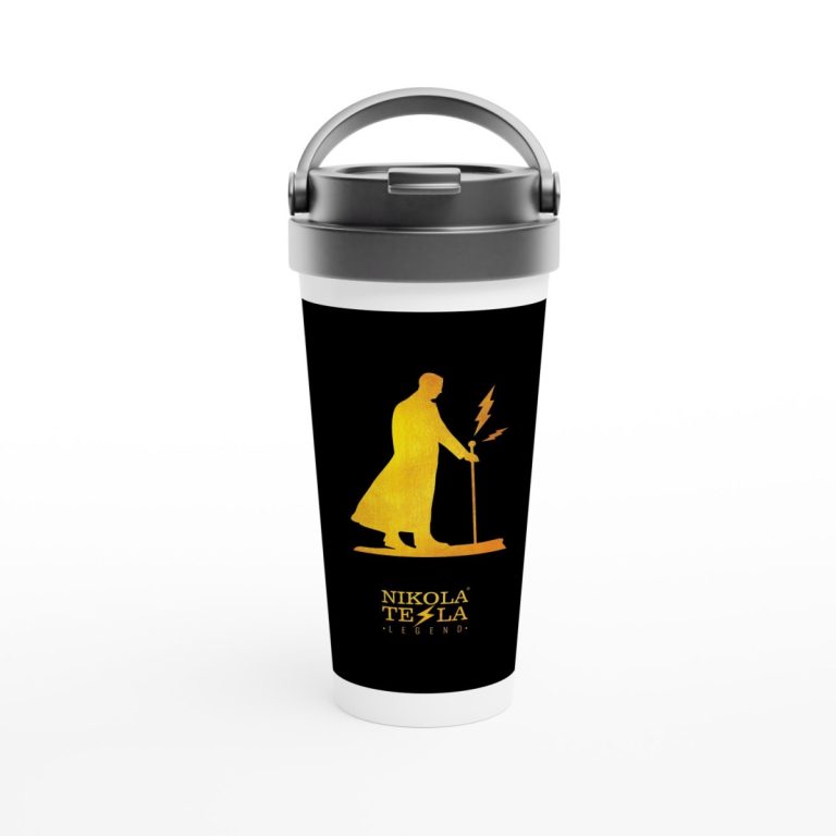 Premium Inox Mug Golden Tesla - Nikola Tesla Legend Store