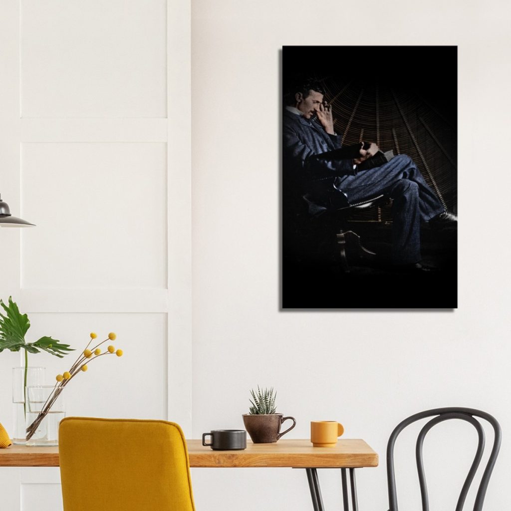 Premium Tesla Canvas Circle of Discoveries - Nikola Tesla Legend Store
