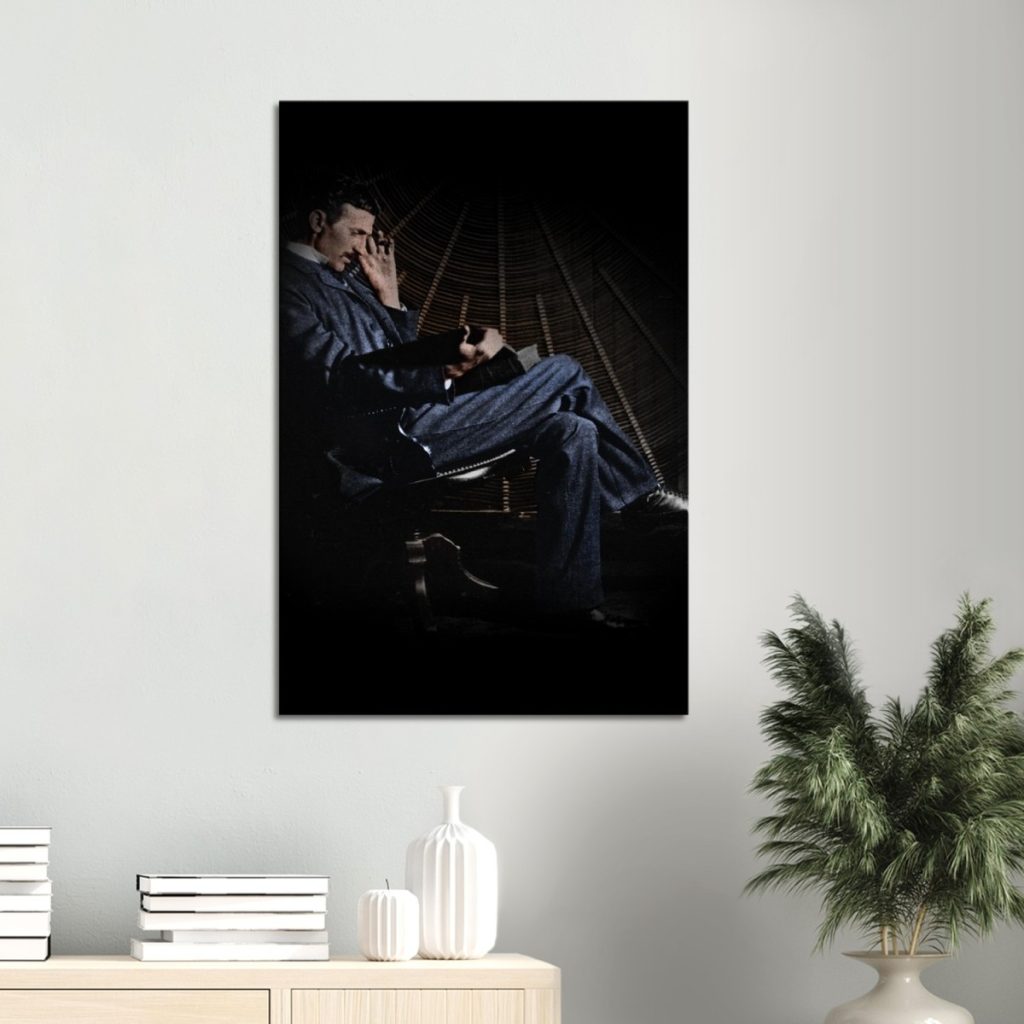 Premium Tesla Canvas Circle of Discoveries - Nikola Tesla Legend Store