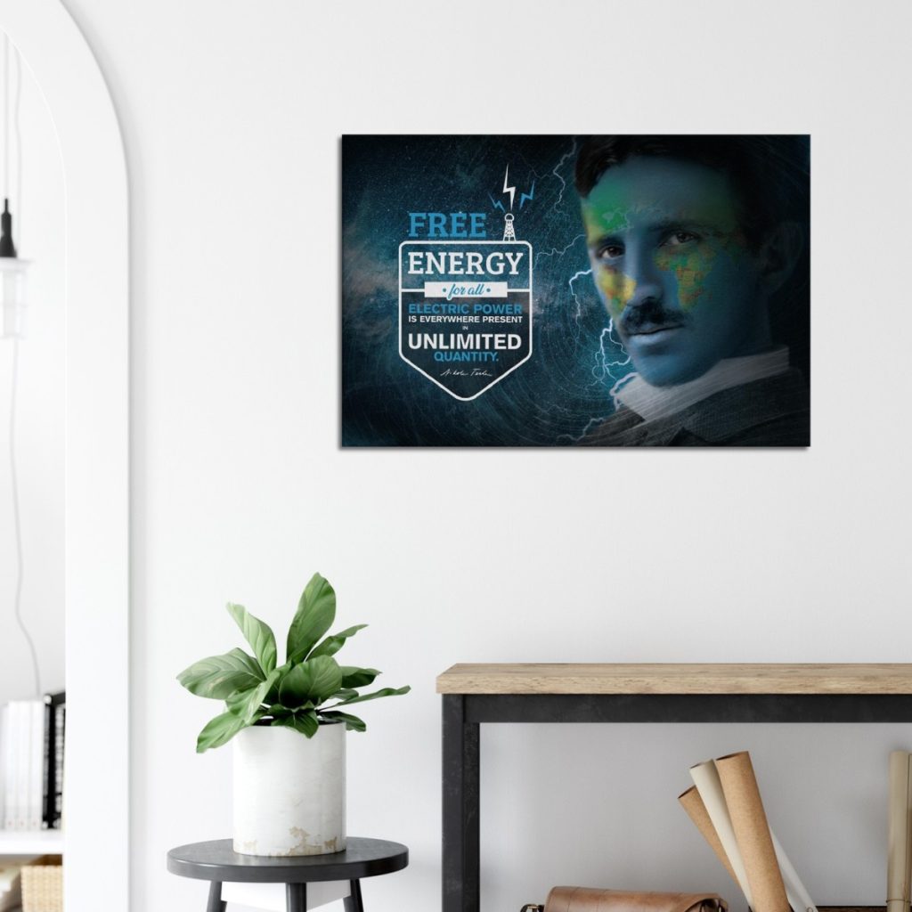Premium Tesla Canvas Free Energy Unlimited - Nikola Tesla Legend Store